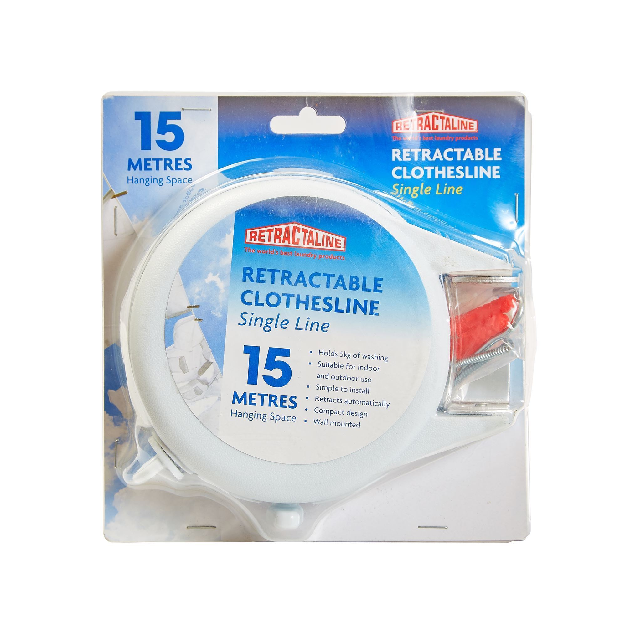 Retractaline. 15m single line retractable clothesline